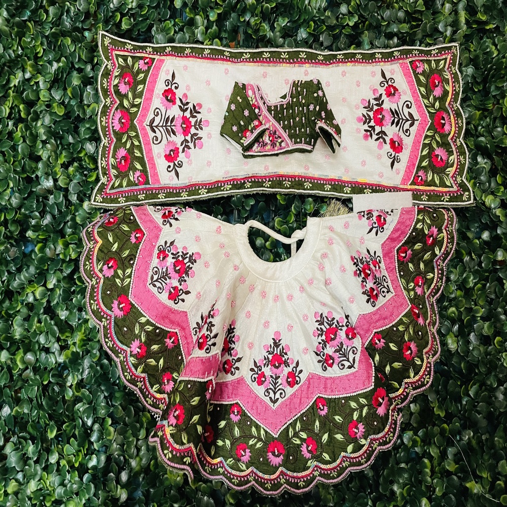 Tri Color Combination Lehenga Mata Rani - Shringardilse